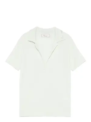 Blumarine Logo Appliqué Polo Top - Green