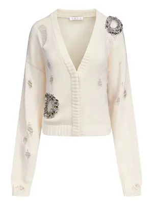 AREA AREA Crystal-Embellished Cardigan