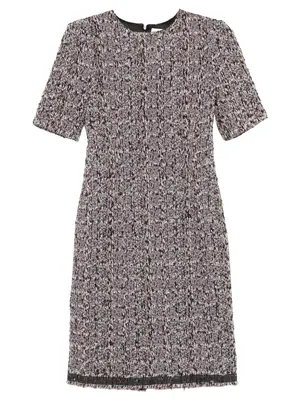 LANVIN Tweed Midi Dress - Red
