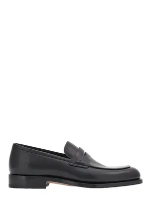 FERRAGAMO Tramezza Penny Loafer - Black