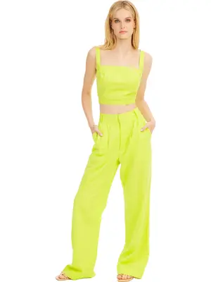 Allison Audrey Wide Leg Pants - Green / Multicolor
