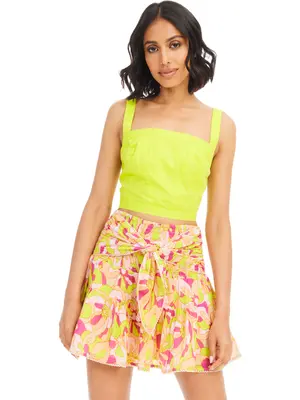 Allison Robin Crop Top - Green / Multicolor