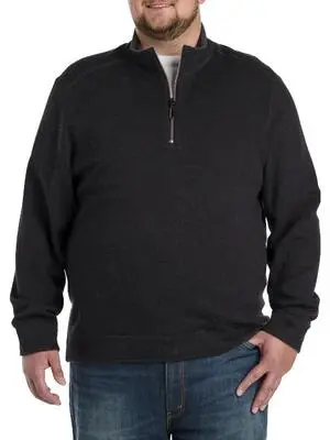 Tommy Bahama Big & Tall Flip Coast Reversible Pullover - Black