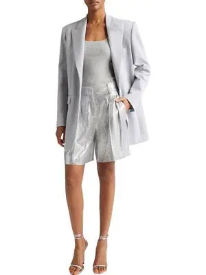 Michael Kors Fleece Boyfriend Blazer - Pearl Melange