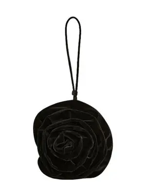 REFORMATION Reformation Evelina Wristlet Bag Black Velvet