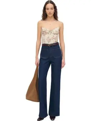 REFORMATION Pixie Top Sweetheart Neckline Camisole - Ivory