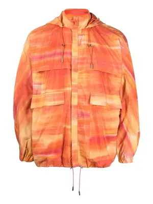 Ahluwalia Tie-dye Hooded Jacket - Orange