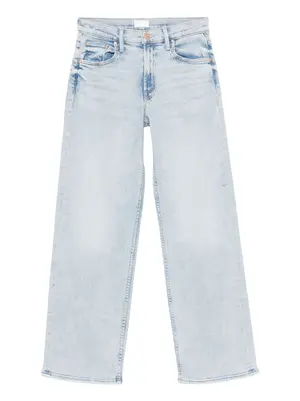 MOTHER The Spinner Zip Sneak Jeans - Blue