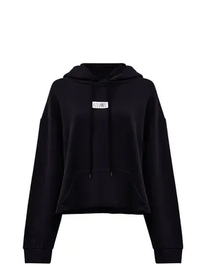 MAISON MARGIELA Logo Cotton Hoodie - Black