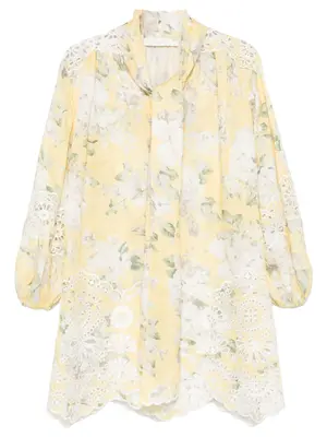 Zimmermann Acacia Linen Mini Dress - Yellow