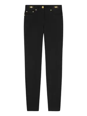 Versace Skinny Jeans With Medusa '95 Hardware - Black