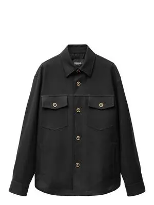 Versace Cavalry Wool Overshirt Black