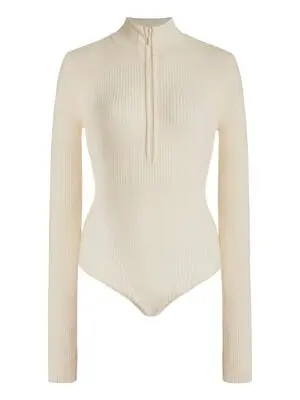 Cordova Butte Wool Ski Bodysuit Ivory