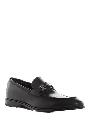 FERRAGAMO Bentley Gancini Leather Loafers - Nero