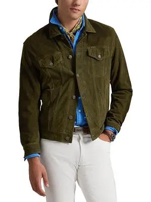 Polo Ralph Lauren Polo Ralph Lauren Suede Trucker Jacket Company Olive