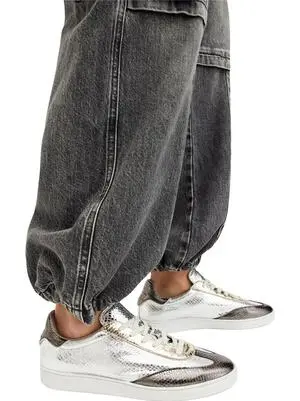 ALLSAINTS Thelma Low Top Sneakers - Silver