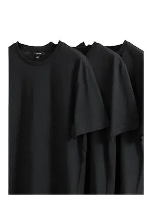 REISS Bless Slim Fit Crewneck Tees, Pack Of 3 - Navy