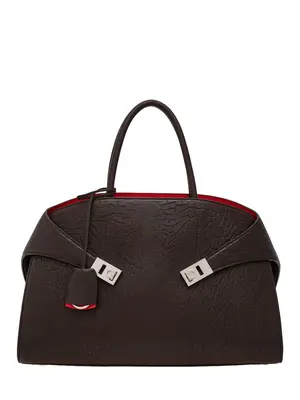FERRAGAMO Medium Hug Tote Bag - Brown