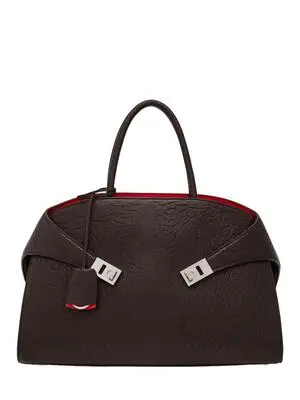 FERRAGAMO Medium Hug Tote Bag - Brown