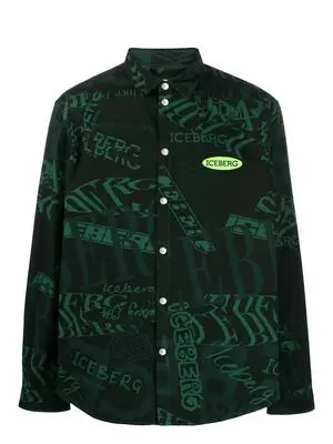 Iceberg Logo-print Shirt - Green