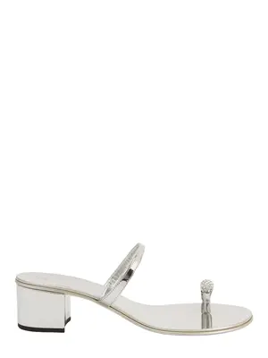 GIUSEPPE ZANOTTI Ring Sandals - Silver