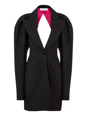 Nina Ricci Halter Cocoon-sleeve Coat - Black