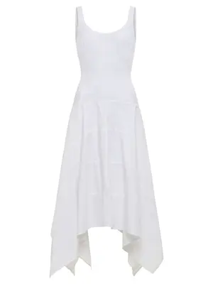 AZLEE Ayesha Midi Dress - White