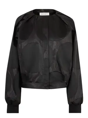 Nina Ricci Lurex Bomber Jacket - Black