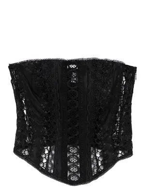 Charo Ruiz Ibiza Lathie Bustier Top - Black