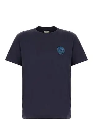 Etro Logo-print Cotton T-shirt - Blue
