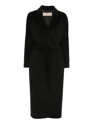 BLANCA VITA Textured Coat - Black