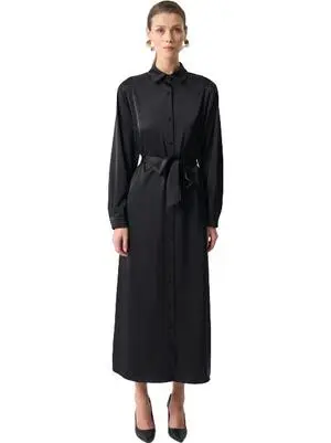 MIZALLE Ellips Shirt Dress - Black
