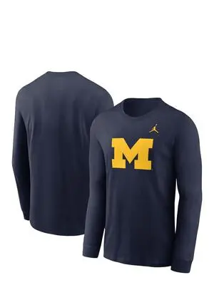 JORDAN BRAND Michigan Wolverines Primary Logo Long Sleeve T-shirt - Navy