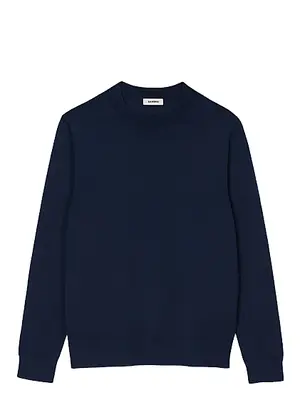 Sandro Crewneck Fine-knit Jumper - Bleus