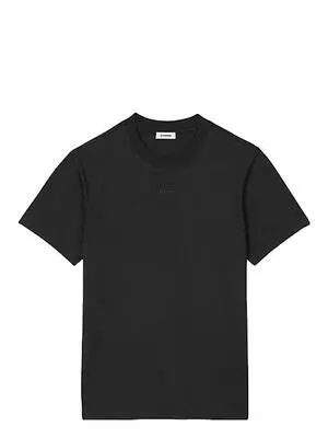 Sandro Logo-embellished Short-sleeve Cotton T-shirt - Noir / Gris