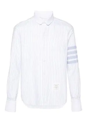 Thom Browne 4-bar Striped Shirt - White