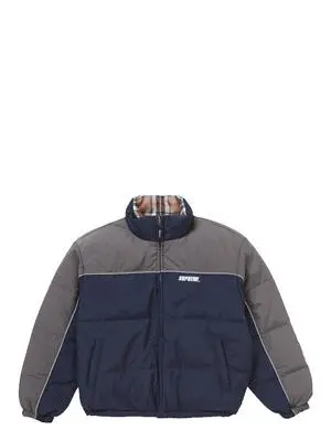 Supreme Reversible Puffer Jacket - Navy Blue