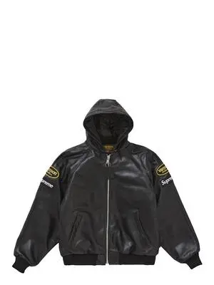 Supreme Vanson Leathers Hooded Work Jacket - Black