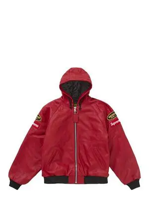 Supreme Vanson Leathers Hooded Work Jacket - Red