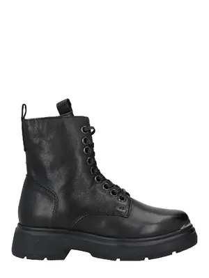 MJUS Military Leather Ankle Boots - Black