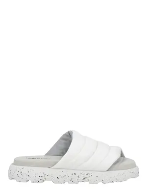 PIUMESTUDIO Quilted Slide Sandals - White