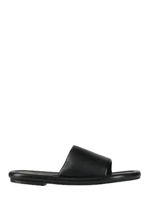 JW Anderson Leather Slide Sandals - Black