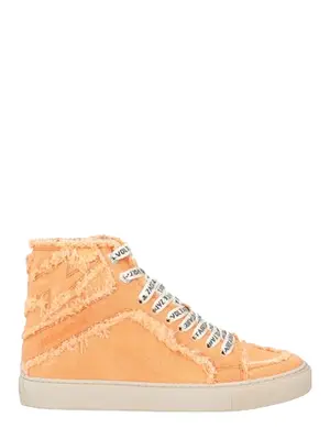 Zadig&Voltaire High-Top Cotton Sneakers Orange
