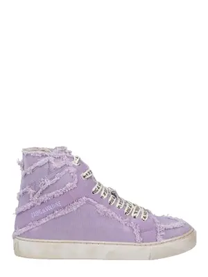Zadig&Voltaire High-top Cotton Sneakers - Purple
