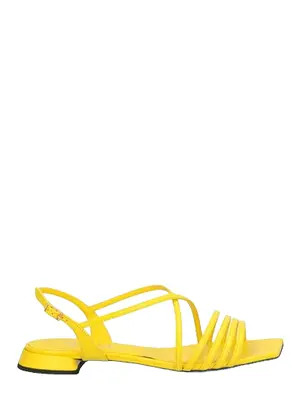 LORIBLU Leather Sandals - Yellow