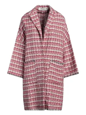 SHIRTAPORTER Tweed Single-breasted Coat With Fringes - Red