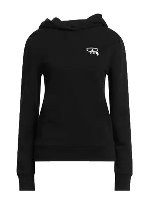 Karl Lagerfeld Organic Cotton Hooded Sweatshirt - Black