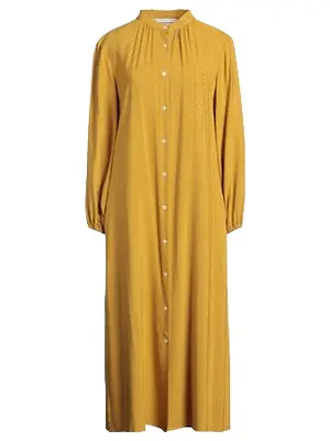 SHIRTAPORTER Jacquard Midi Shirt Dress - Yellow