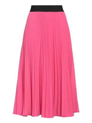 SHIRTAPORTER Polyester Midi Skirt - Magenta