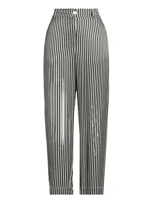 SHIRTAPORTER Striped Wide-leg Pants - Black